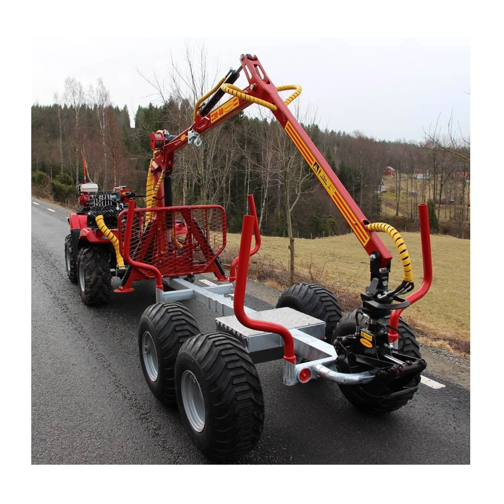 Kranman Tømmerhenger | Griplastarvagn T1650 Med 30-50 Kran Til Traktor ...